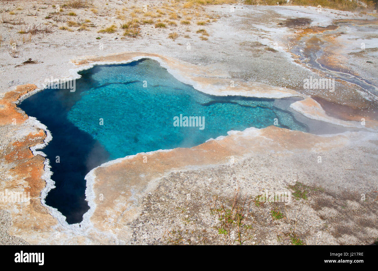 Colorful hot water pool in the Yellowstone National park, USA Stock ...