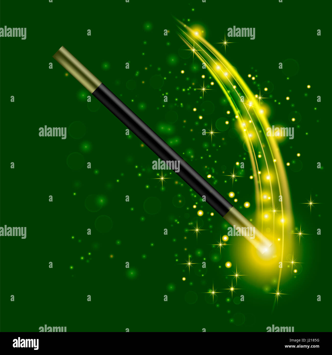 Realistic Magic Wand Stock Photo - Alamy