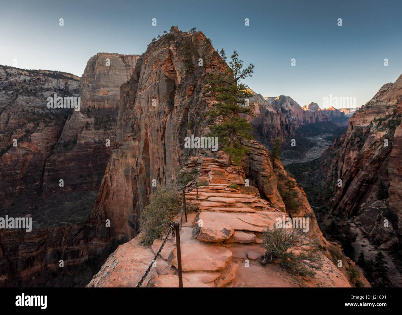The Straight and Narrow of Angel's Landing Stock Photo - Alamy