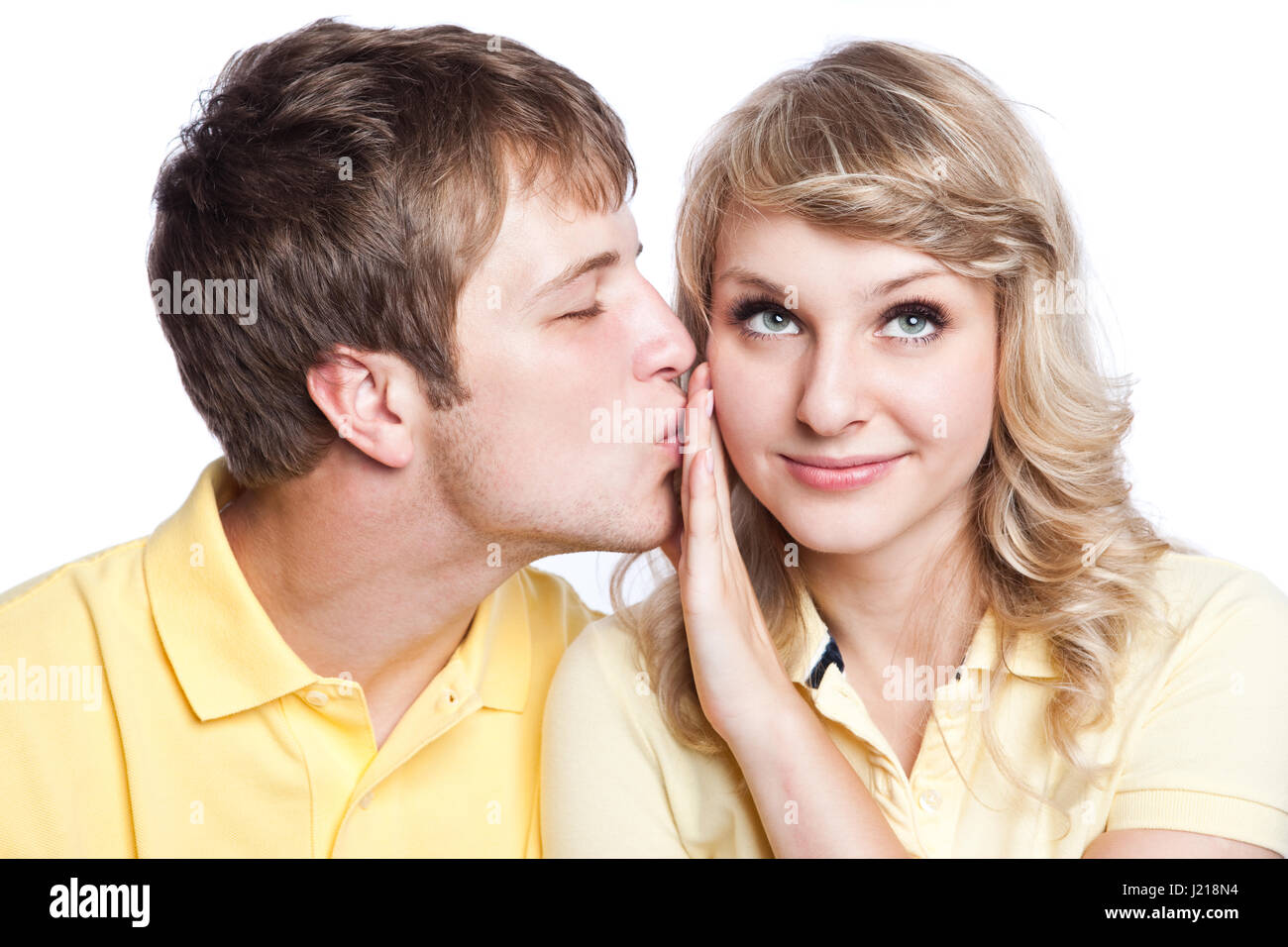 A portrait of a beautiful caucasian couple in love Stock Photo - Alamy