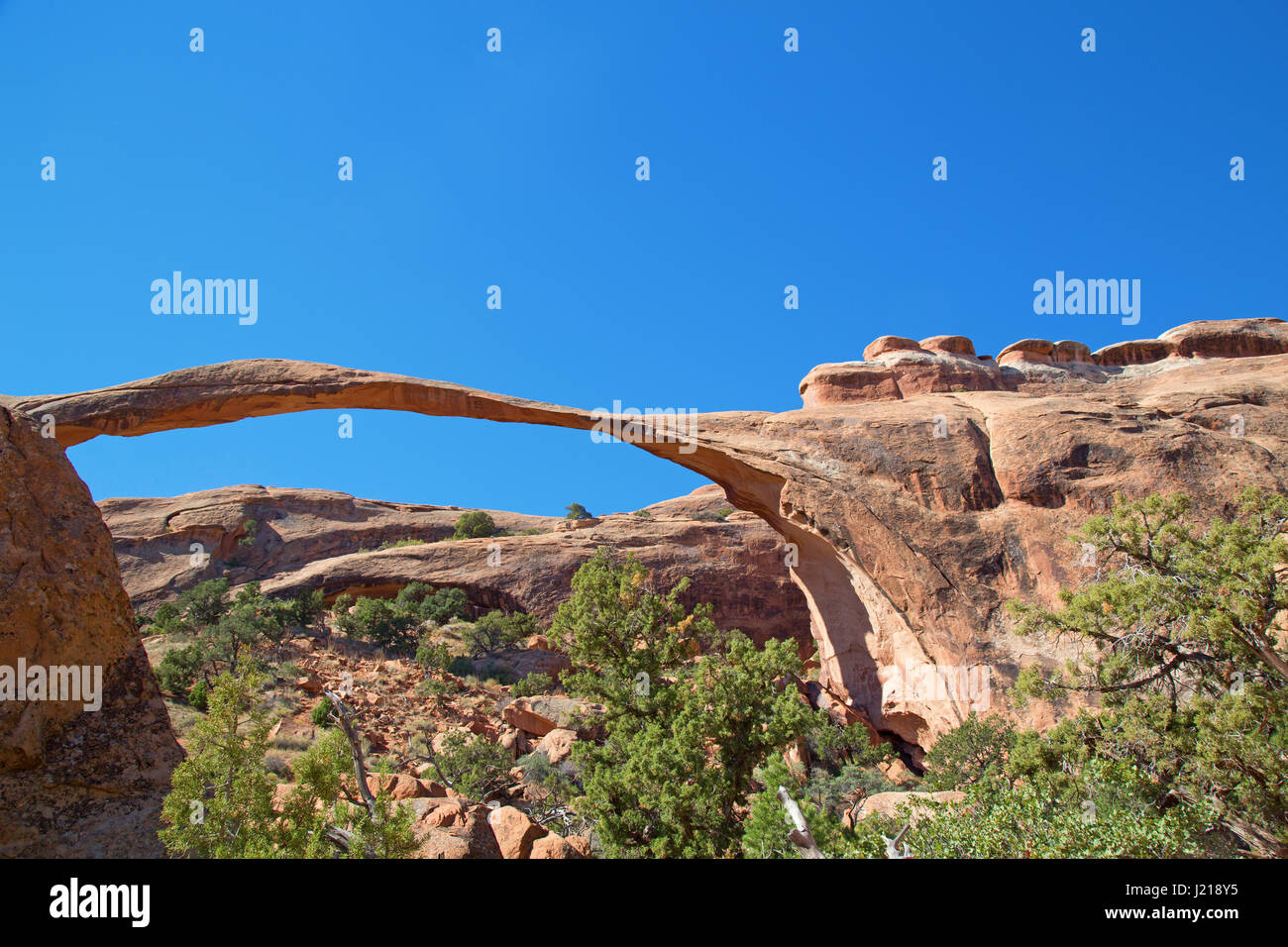 Famous Landscape arch in the Arches National park, Utah, USA Stock ...