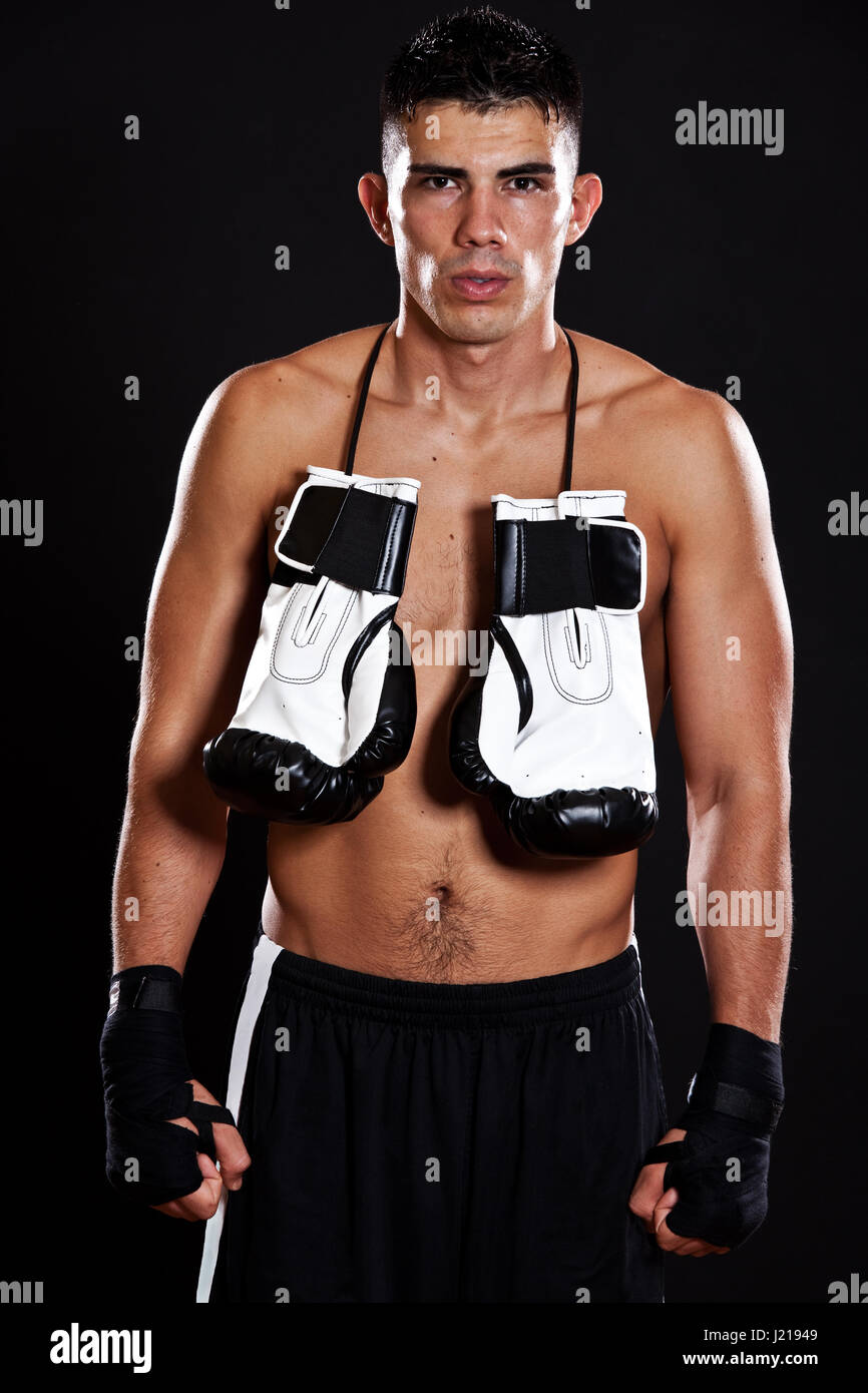 A portrait of a hispanic male boxer Stock Photo - Alamy