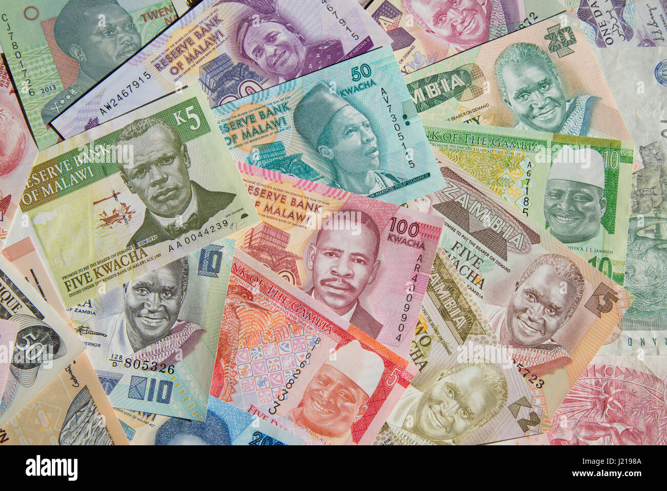 Variety of the African banknotes Stock Photo - Alamy