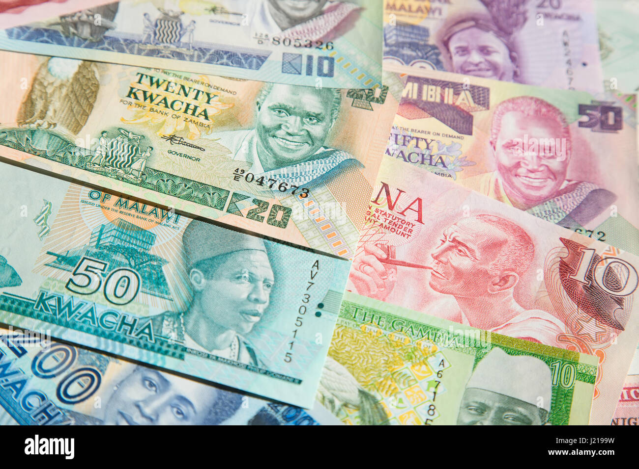 Variety of the African banknotes Stock Photo - Alamy