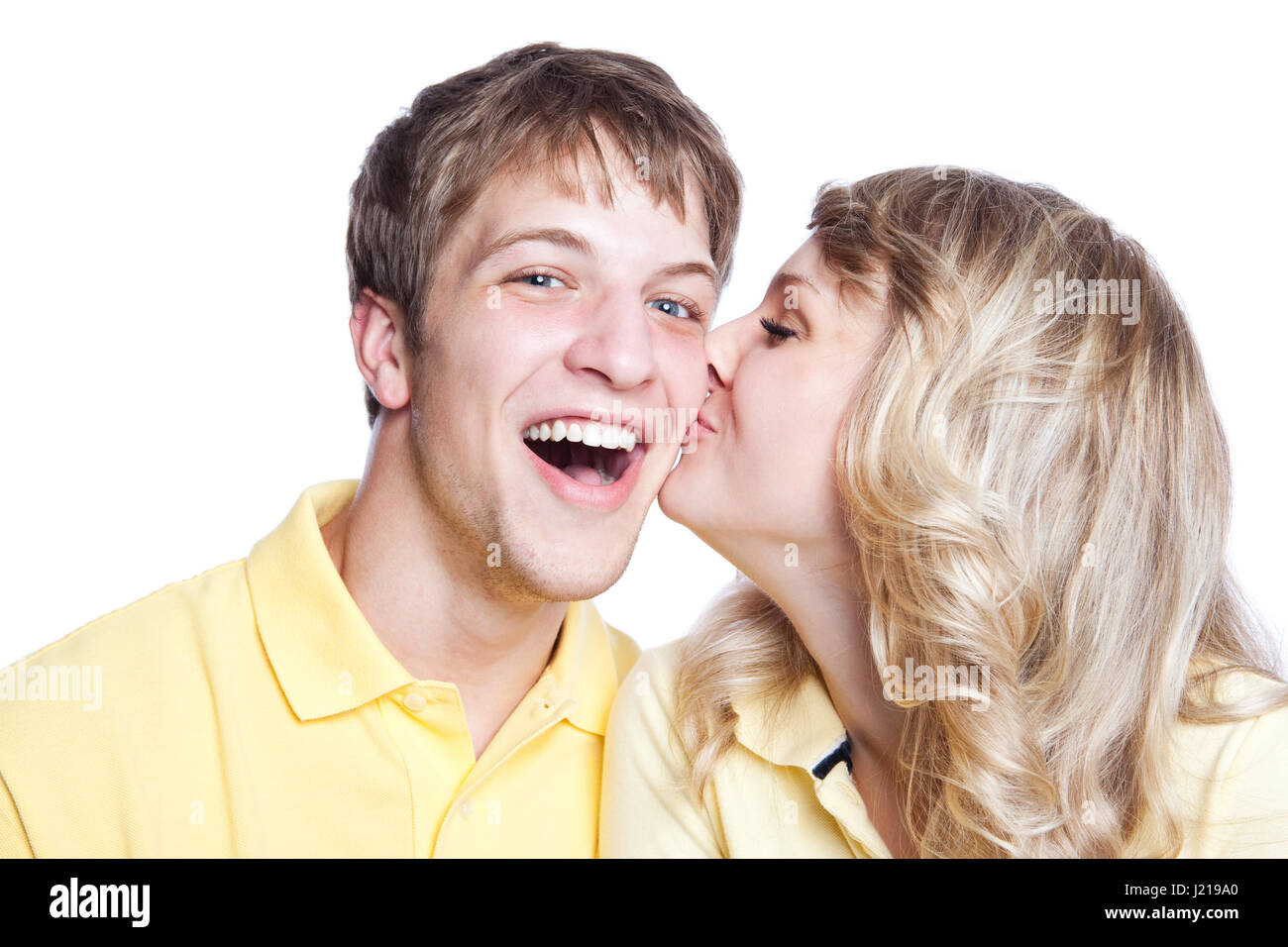 A portrait of a beautiful caucasian couple in love Stock Photo - Alamy