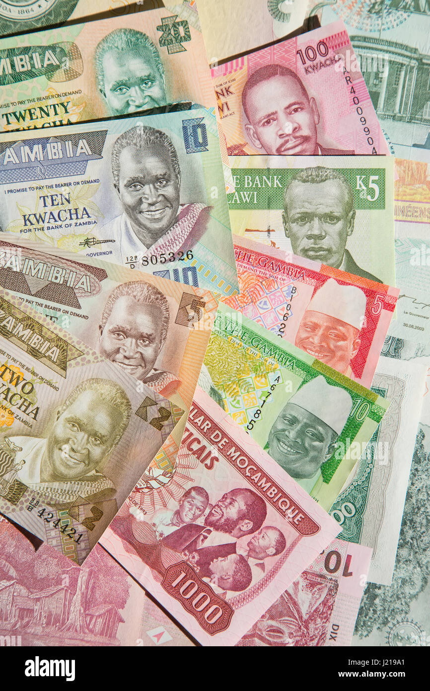Variety of the African banknotes Stock Photo - Alamy