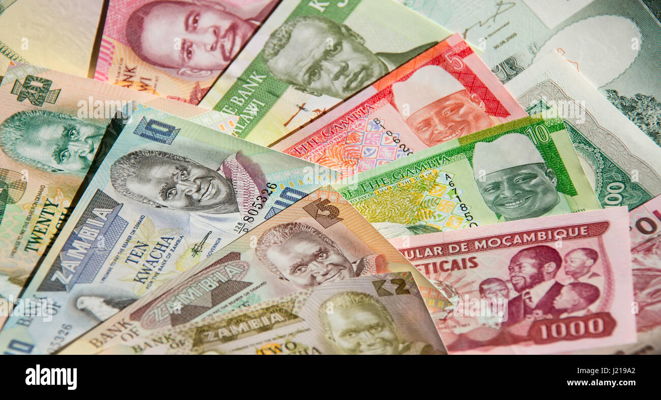 Variety of the African banknotes Stock Photo - Alamy