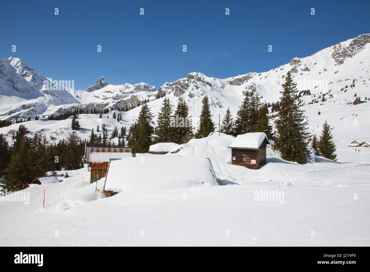 Winter in the swiss alps, Switzerland Stock Photo - Alamy
