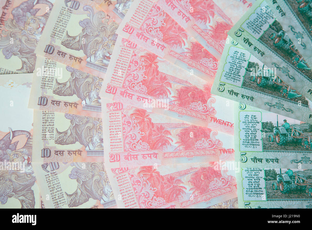 Collection of the Indian banknotes Stock Photo - Alamy
