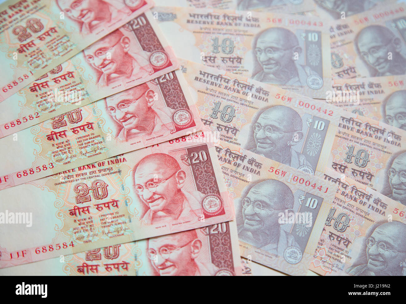 Collection of the Indian banknotes Stock Photo - Alamy