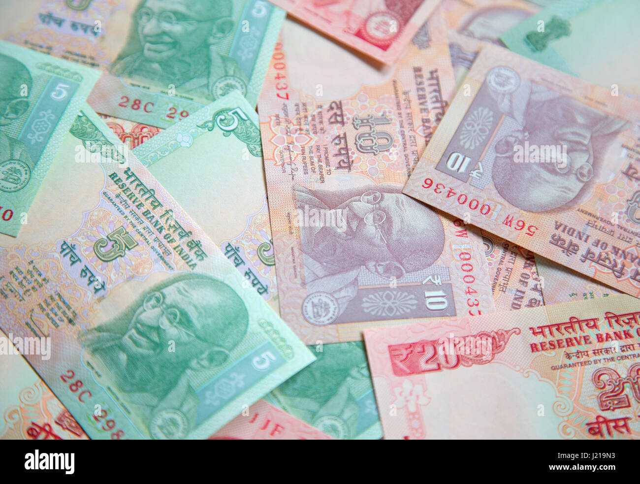 Collection of the Indian banknotes Stock Photo - Alamy