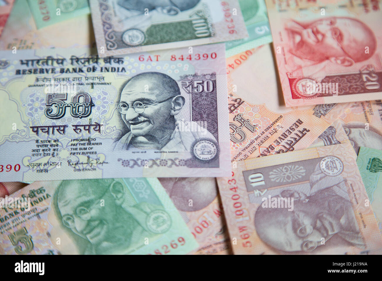 Collection of the Indian banknotes Stock Photo - Alamy
