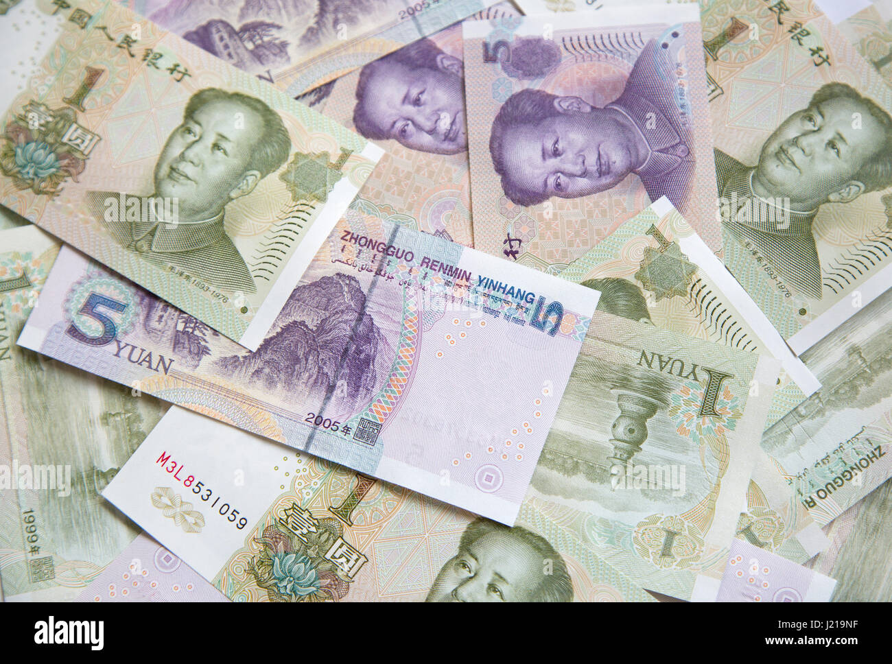 Collection of the chinese banknotes Stock Photo - Alamy