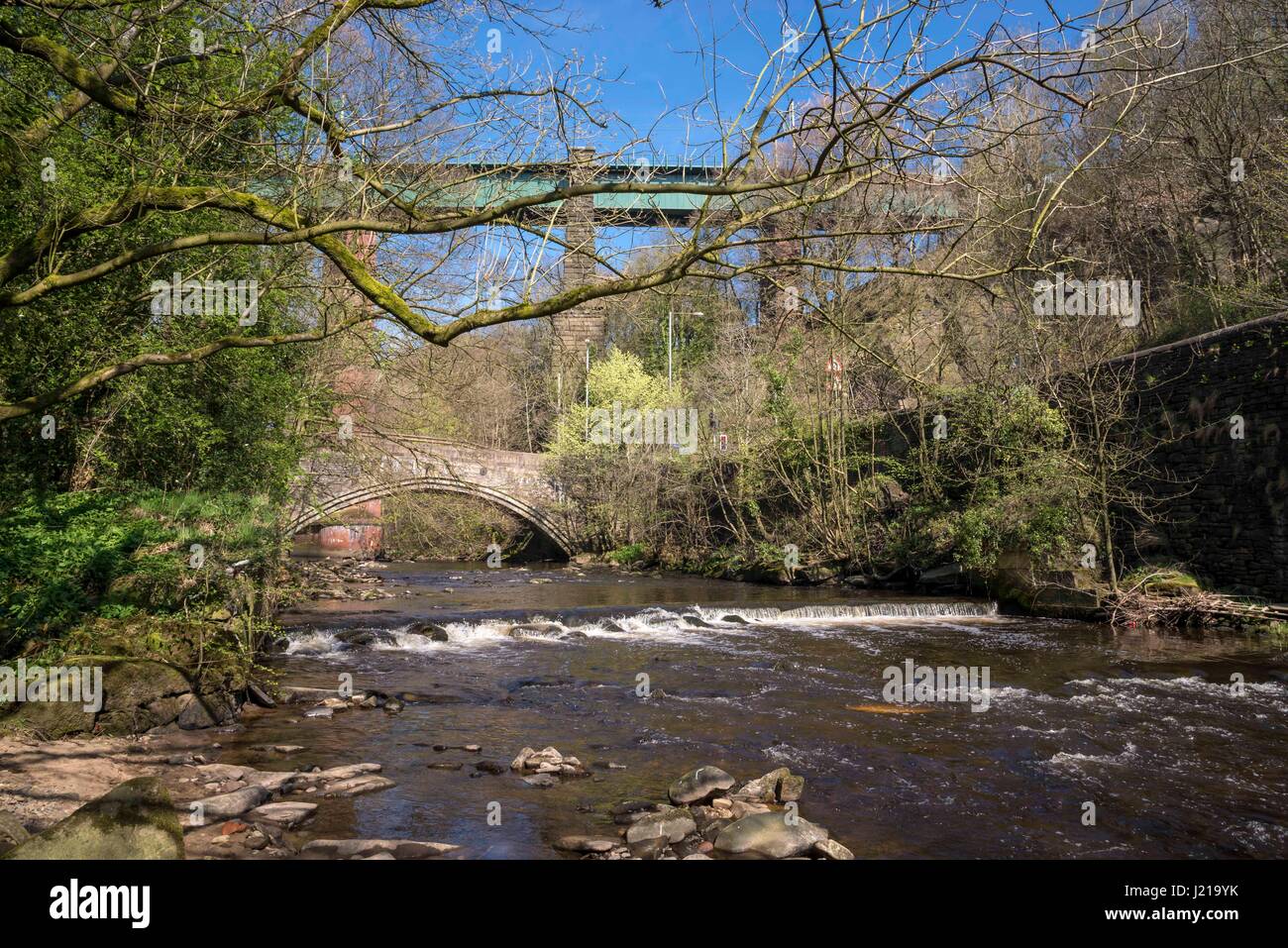 Best Hill bridge crossing the river Etherow near Boradbottom on the ...