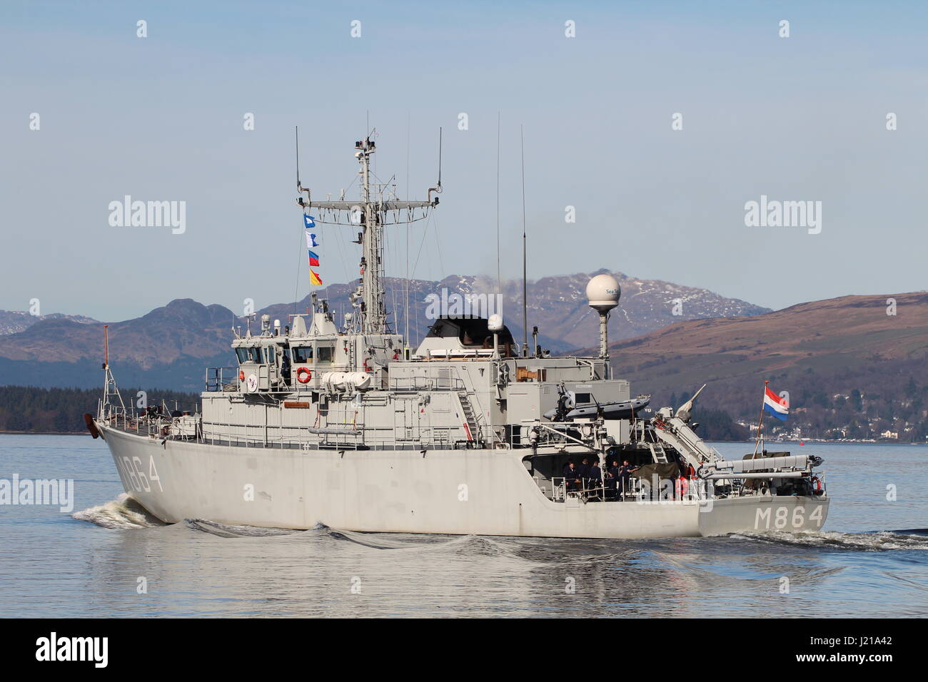 HNLMS Willemstad (M864), an Alkmaar-class minehunter of the Royal ...