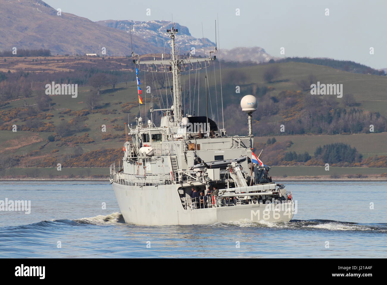 HNLMS Willemstad (M864), an Alkmaar-class minehunter of the Royal ...