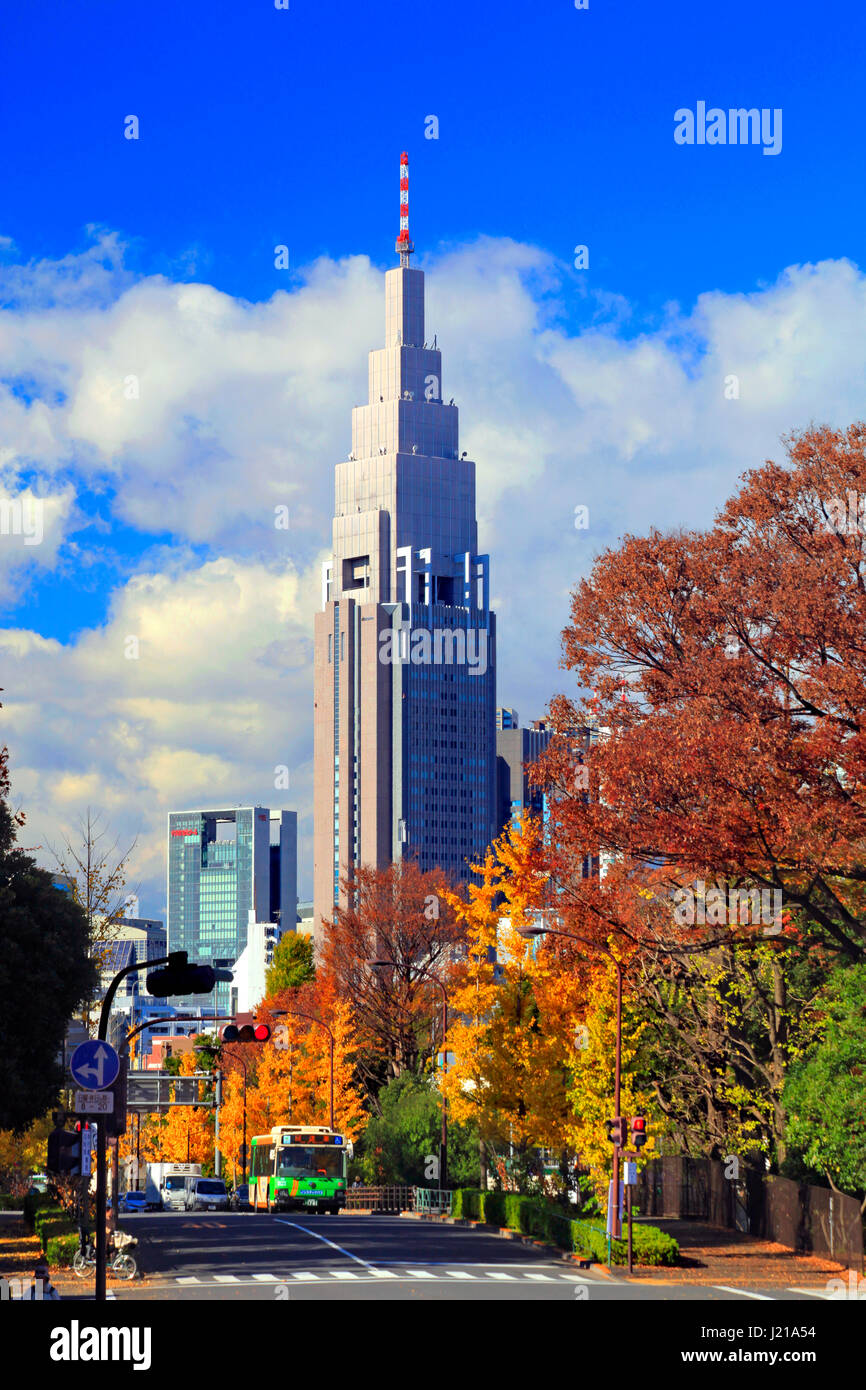 NTT Docomo Yoyogi Building View from Meiji Jingu Gaien Shibuya Tokyo ...