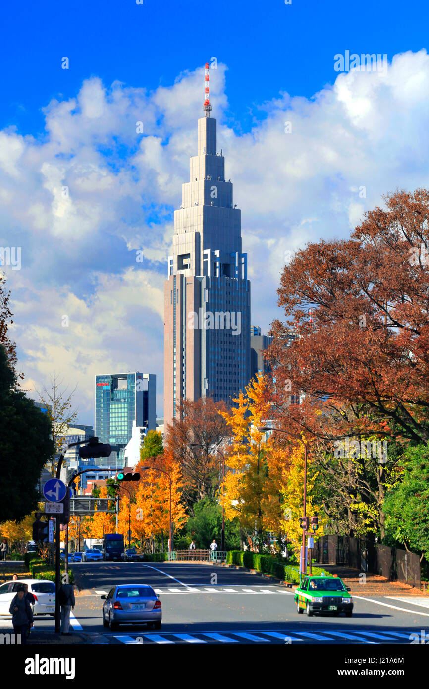NTT Docomo Yoyogi Building View from Meiji Jingu Gaien Shibuya Tokyo ...
