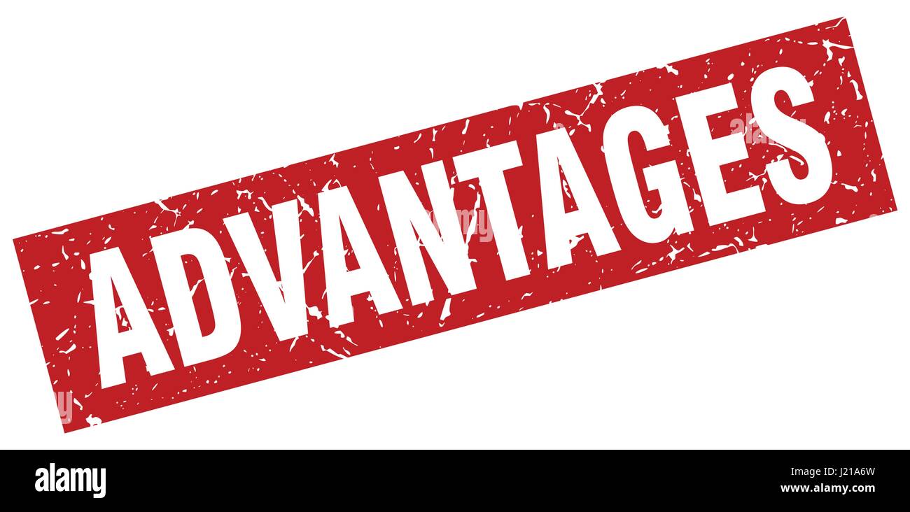 square grunge red advantages stamp Stock Vector Image & Art - Alamy