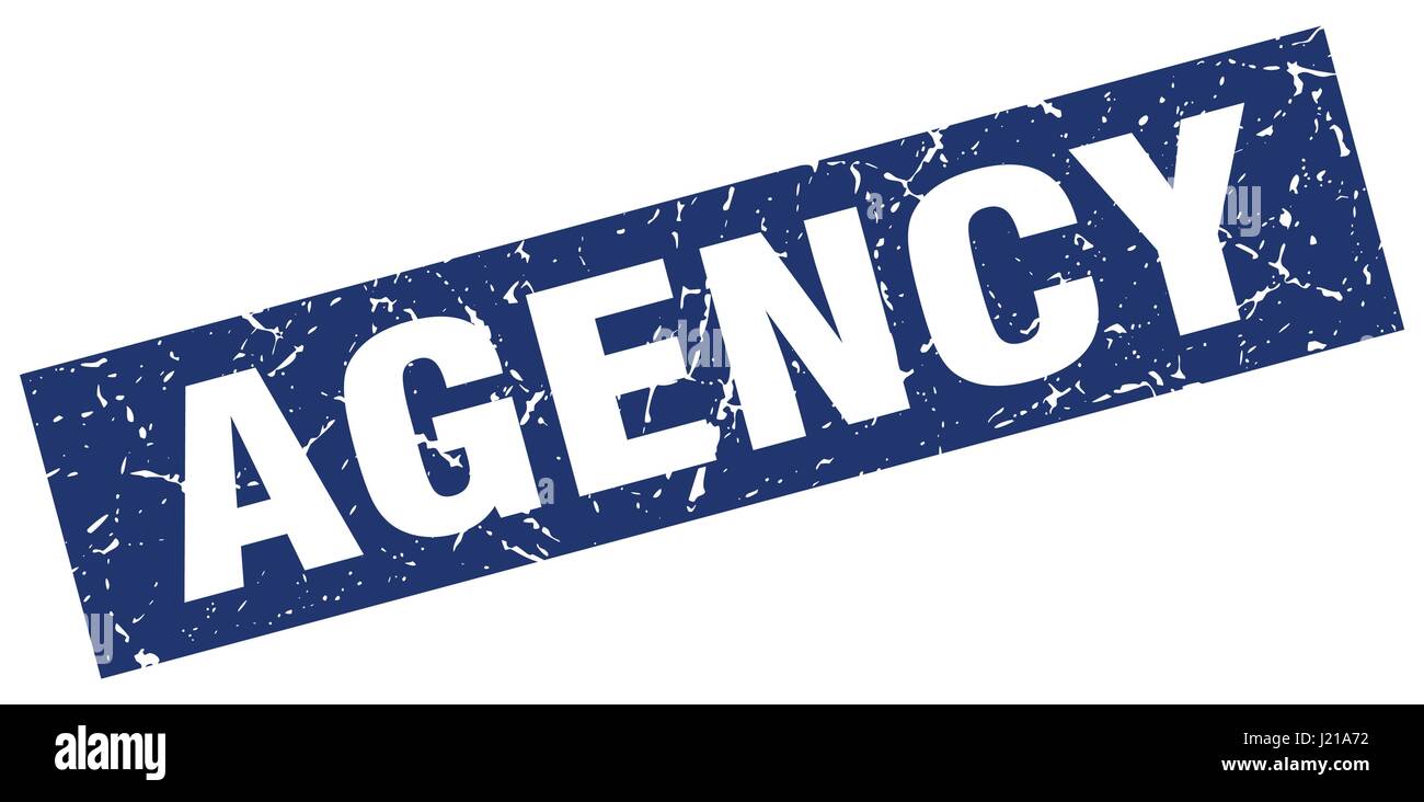Agency square grunge stamp hi-res stock photography and images - Alamy