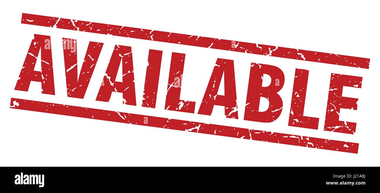 square grunge red available stamp Stock Vector Image & Art - Alamy