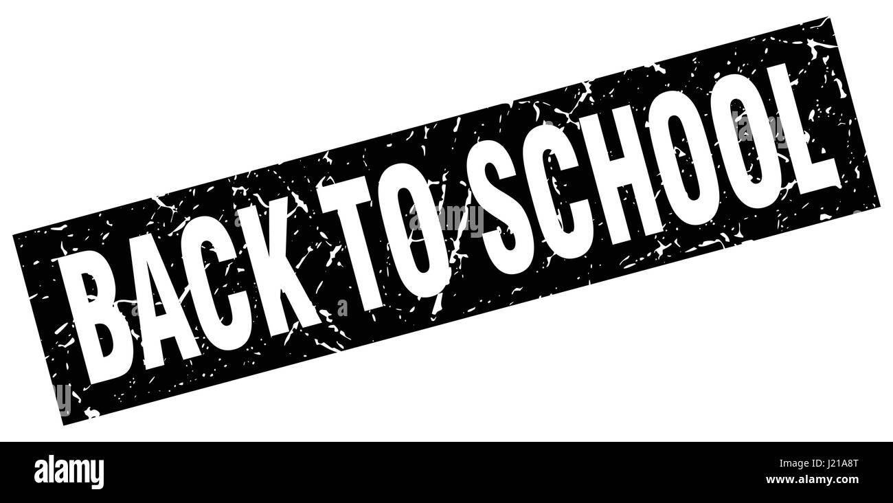 square grunge black back to school stamp Stock Vector Image & Art - Alamy