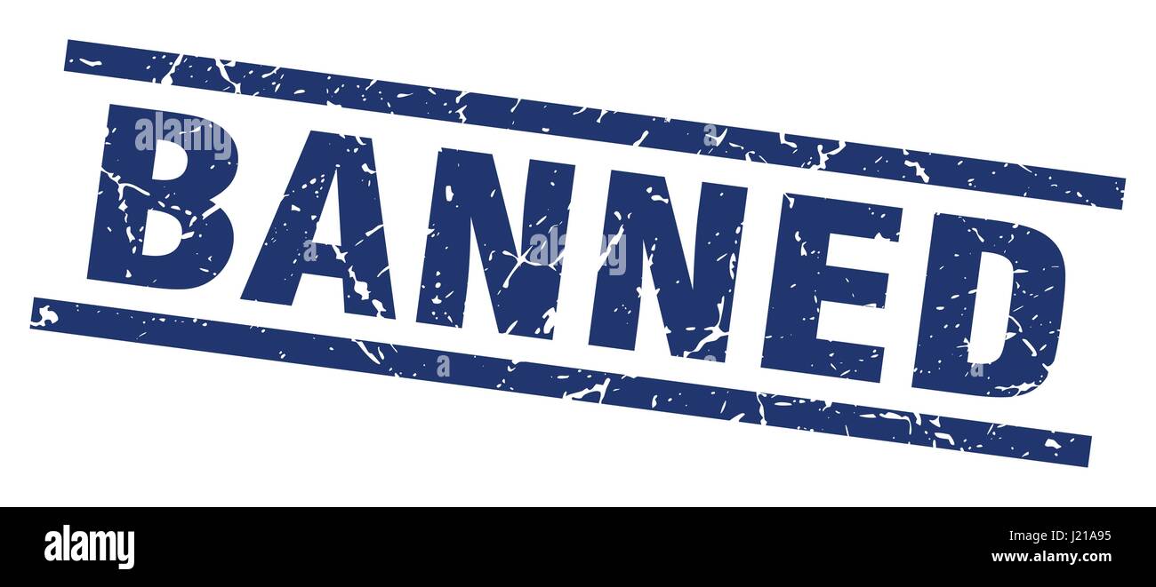square grunge blue banned stamp Stock Vector Image & Art - Alamy