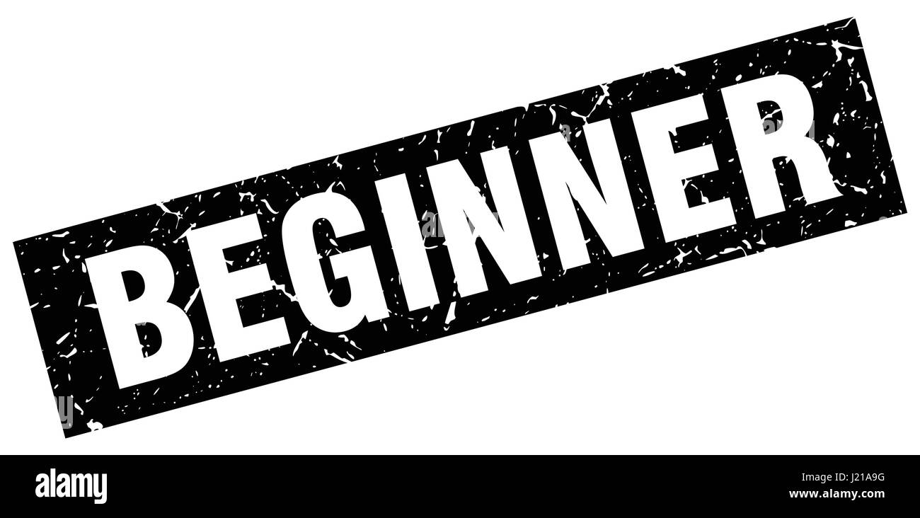 square grunge black beginner stamp Stock Vector Image & Art - Alamy