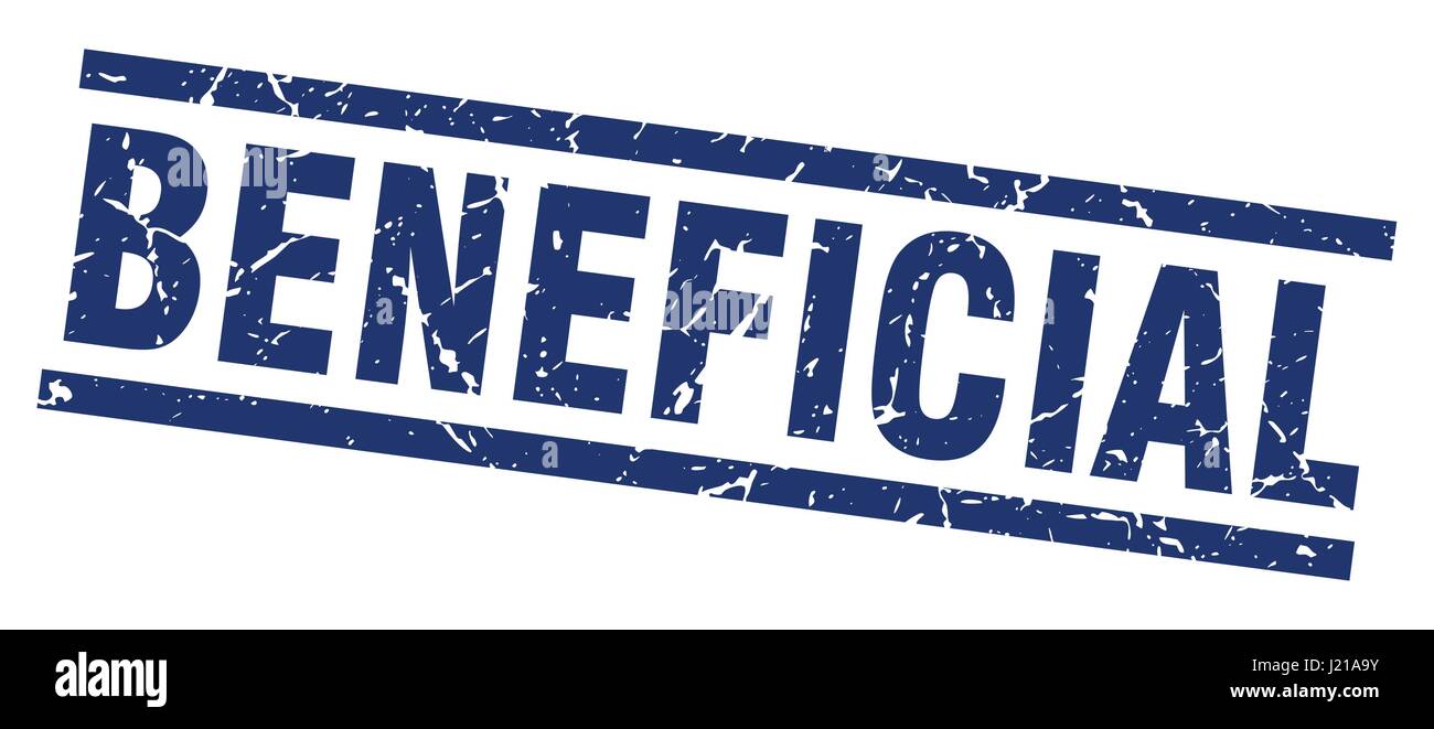 square grunge blue beneficial stamp Stock Vector Image & Art - Alamy