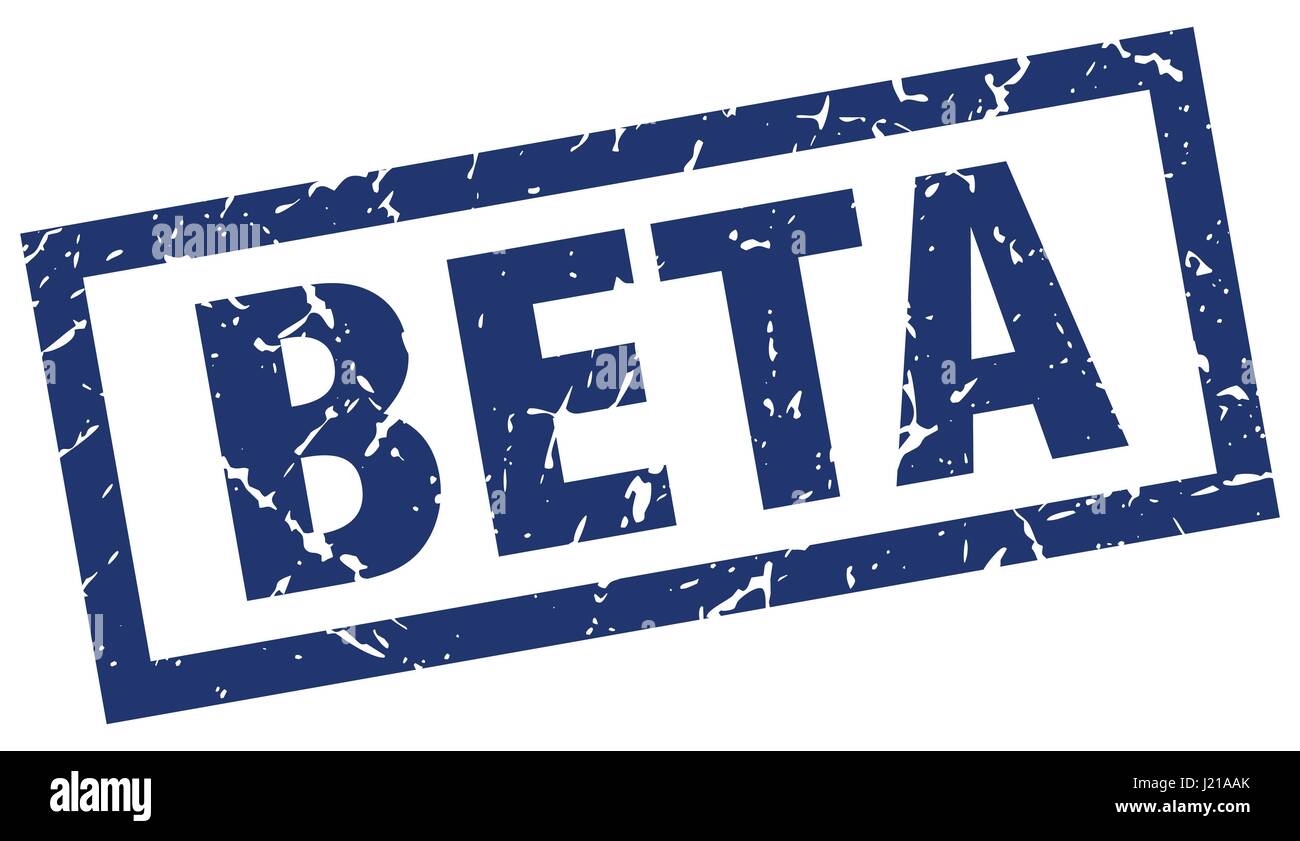 square grunge blue beta stamp Stock Vector Image & Art - Alamy