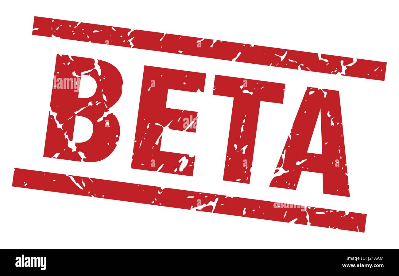 square grunge red beta stamp Stock Vector Image & Art - Alamy