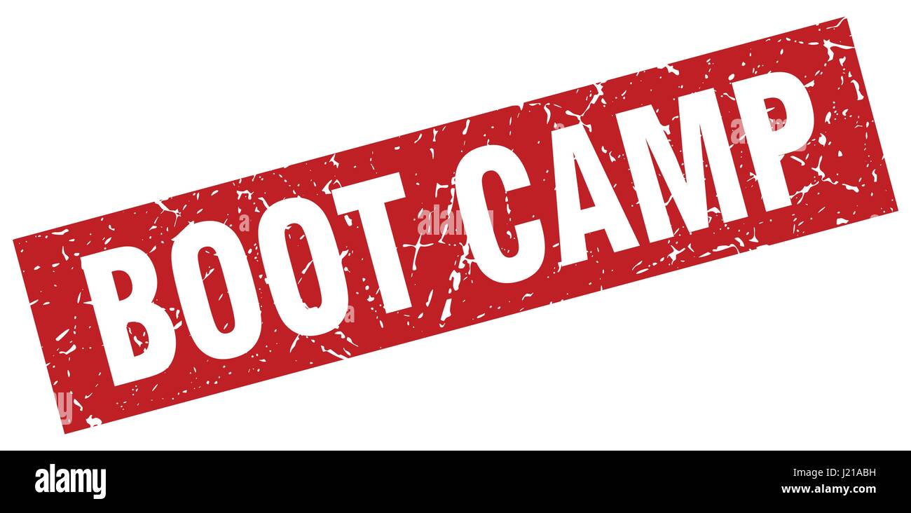 square grunge red boot camp stamp Stock Vector Image & Art - Alamy
