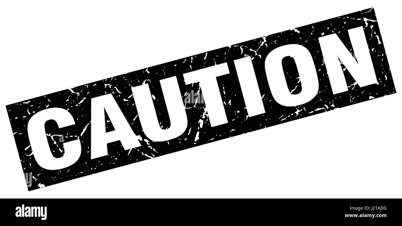 square grunge black caution stamp Stock Vector Image & Art - Alamy