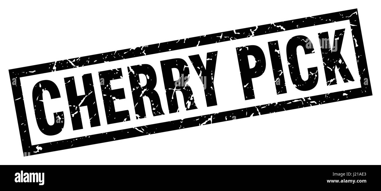 square grunge black cherry pick stamp Stock Vector Image & Art - Alamy