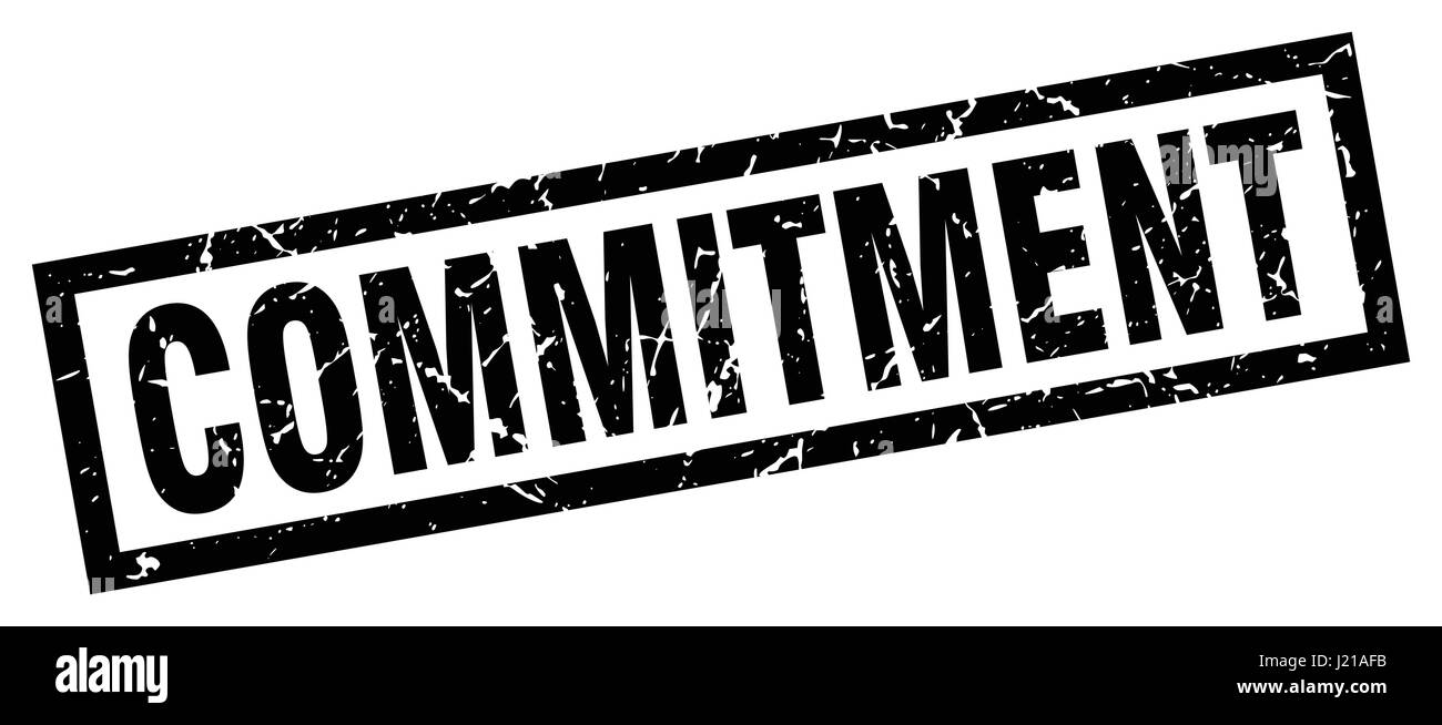 Commitment stamp square grunge Cut Out Stock Images & Pictures - Alamy