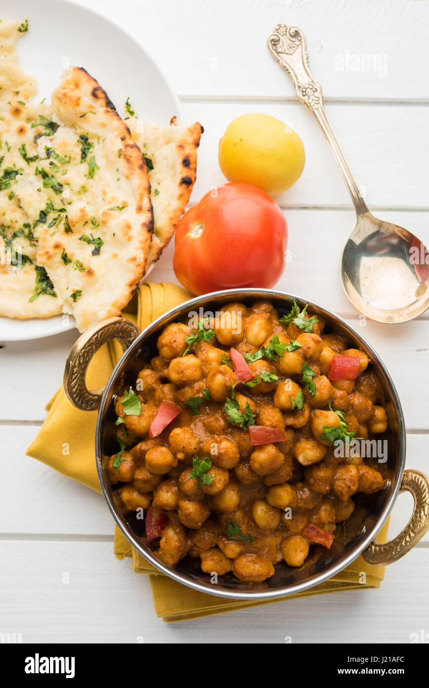 spicy chick peas curry or Chola Masala or Chana Masala or chole bhature ...