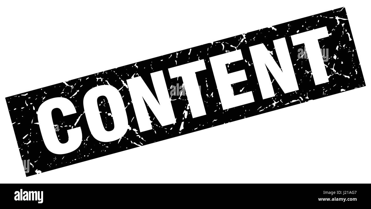 square grunge black content stamp Stock Vector Image & Art - Alamy
