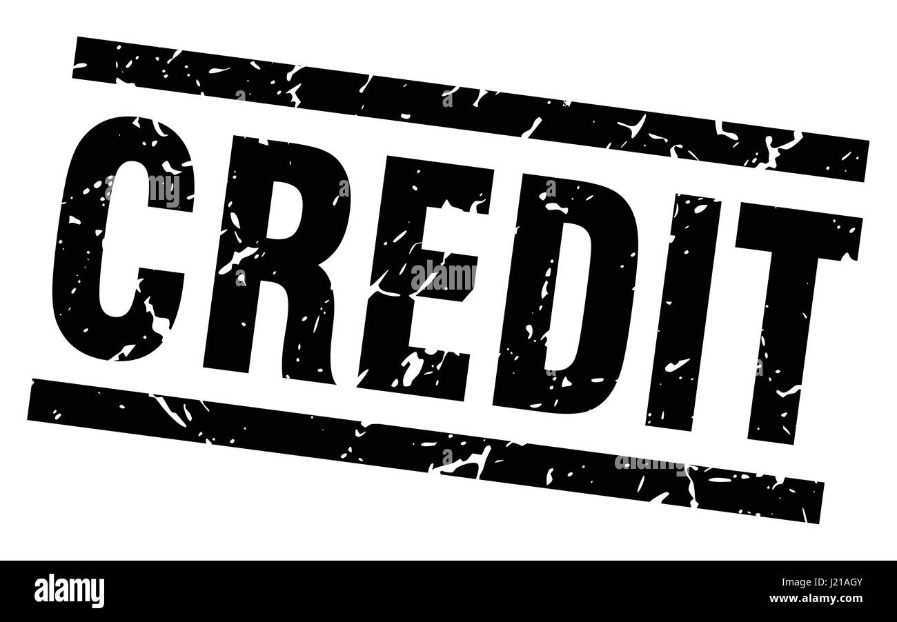 square grunge black credit stamp Stock Vector Image & Art - Alamy