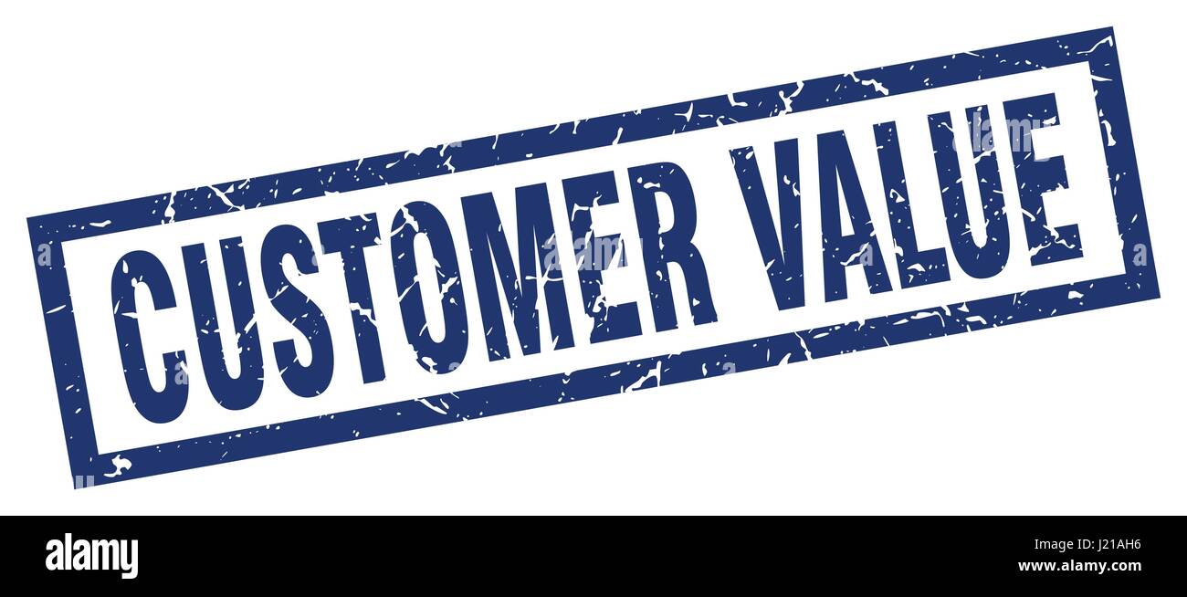 square grunge blue customer value stamp Stock Vector Image & Art - Alamy