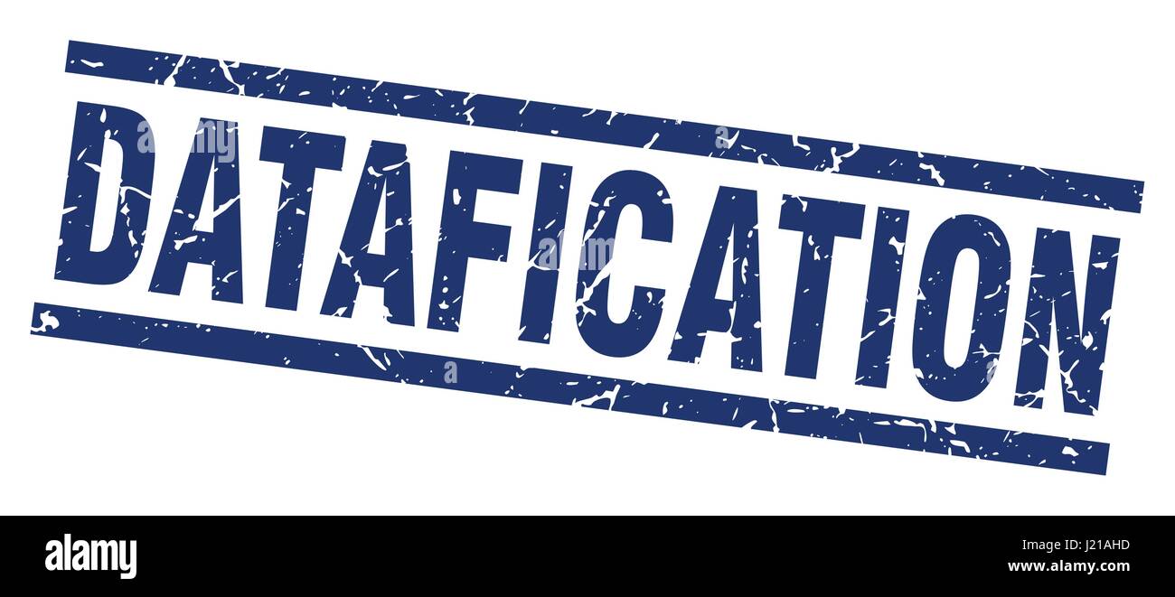 square grunge blue datafication stamp Stock Vector Image & Art - Alamy