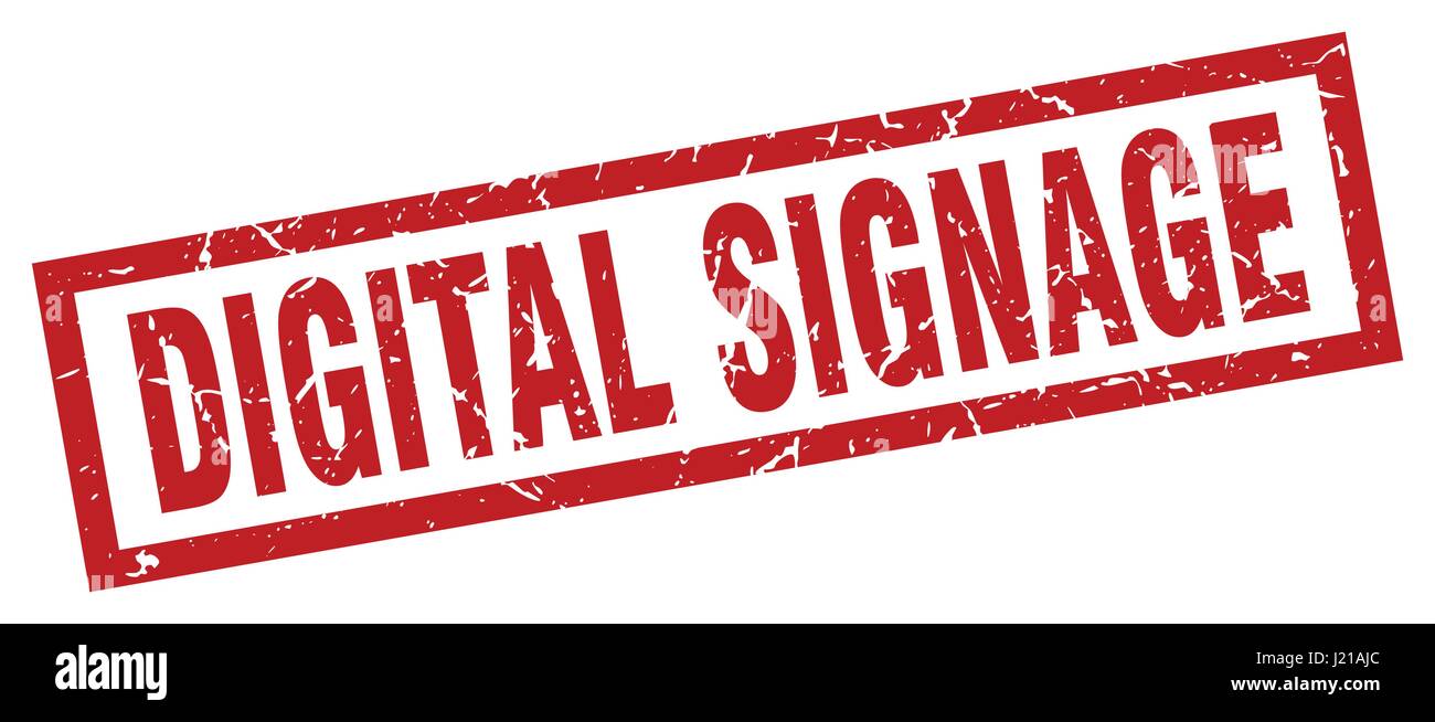 square grunge red digital signage stamp Stock Vector Image & Art - Alamy