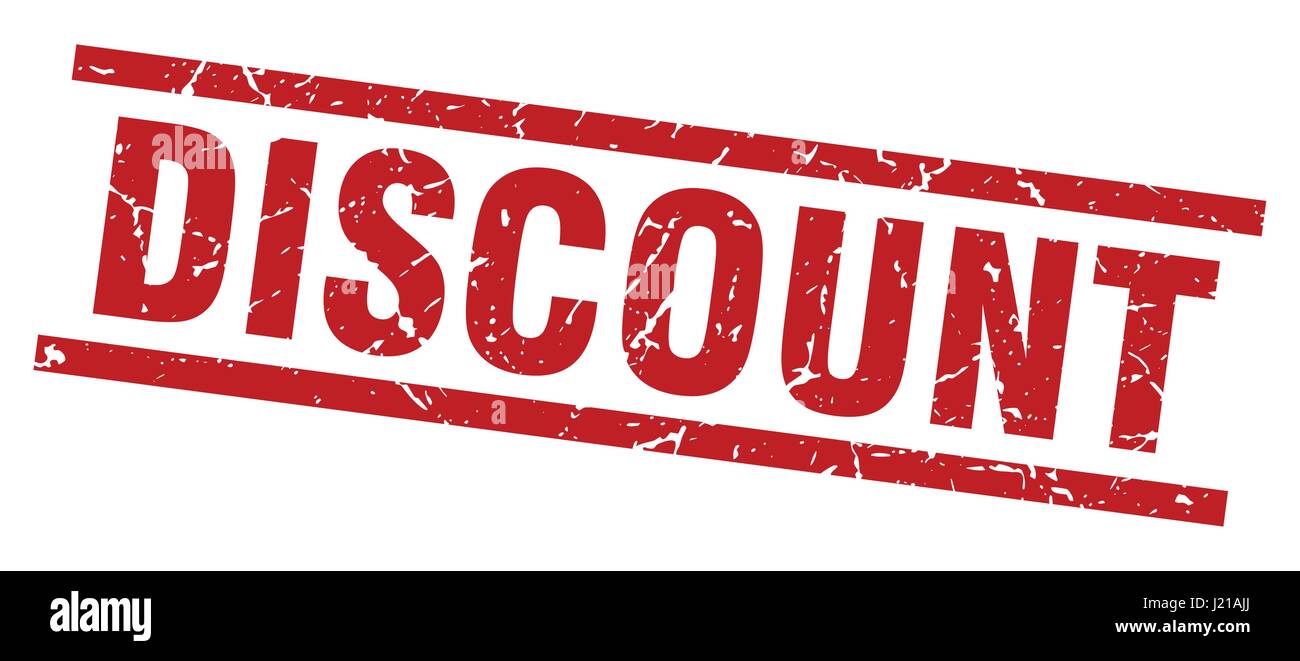 square grunge red discount stamp Stock Vector Image & Art - Alamy