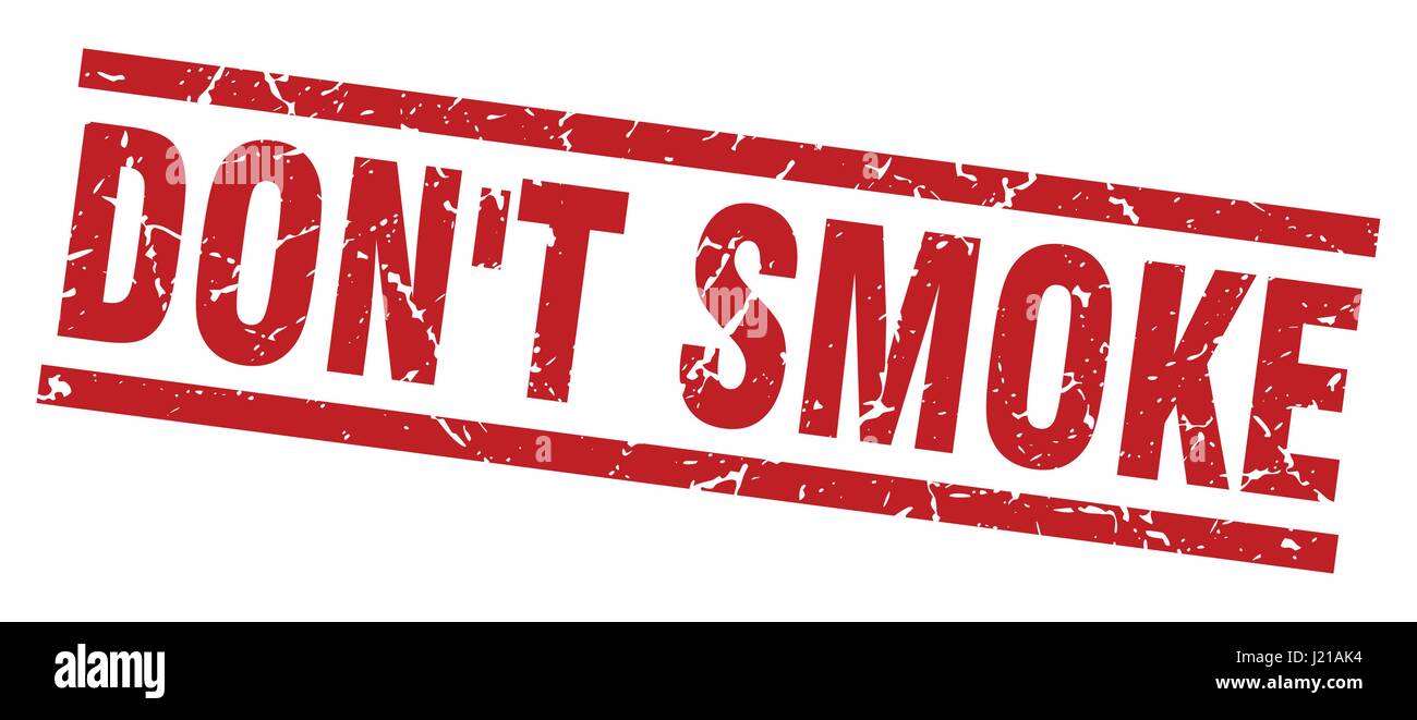 square grunge red don't smoke stamp Stock Vector Image & Art - Alamy