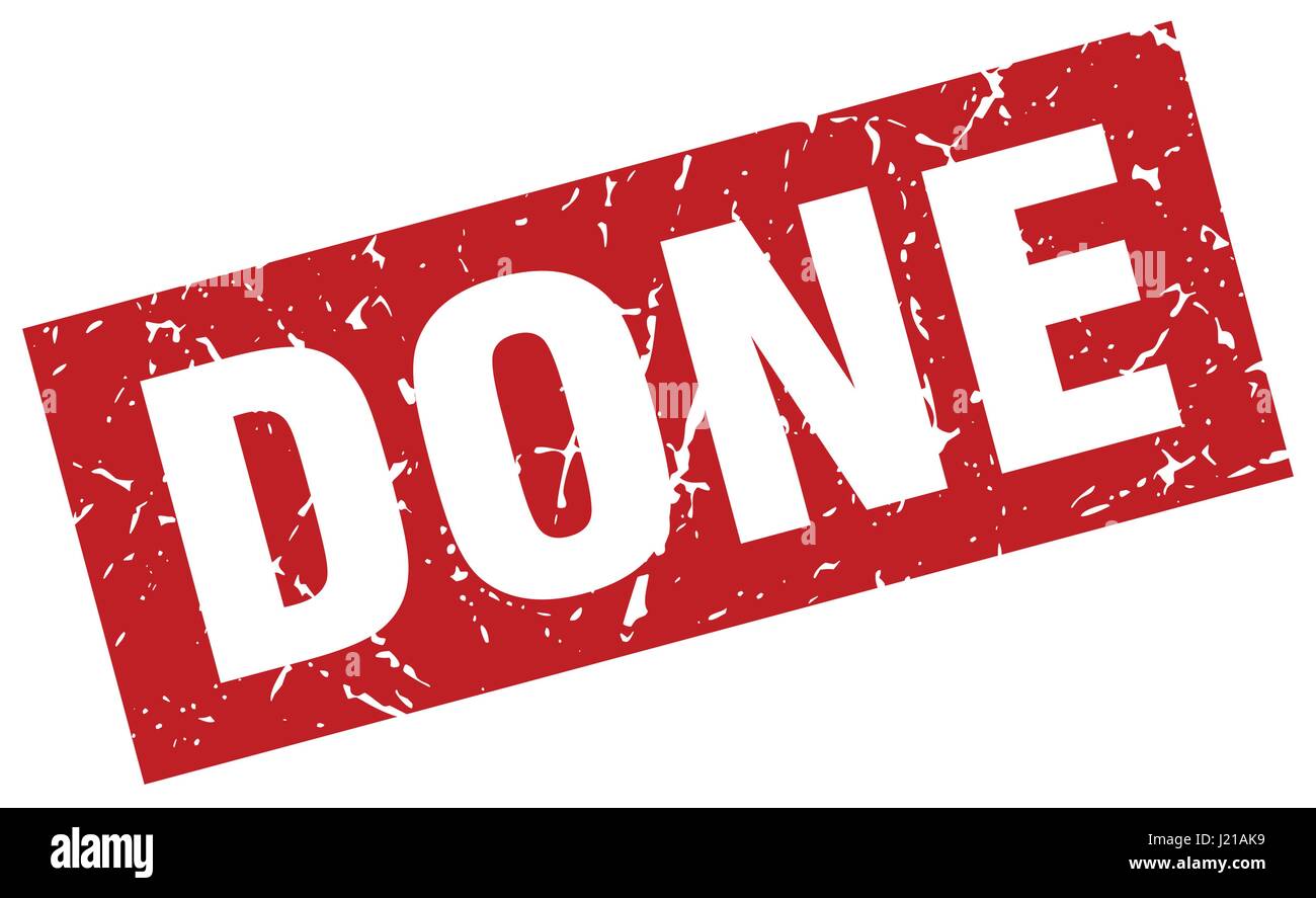 square grunge red done stamp Stock Vector Image & Art - Alamy