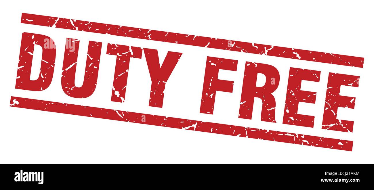 Duty free stamp square Cut Out Stock Images & Pictures - Alamy