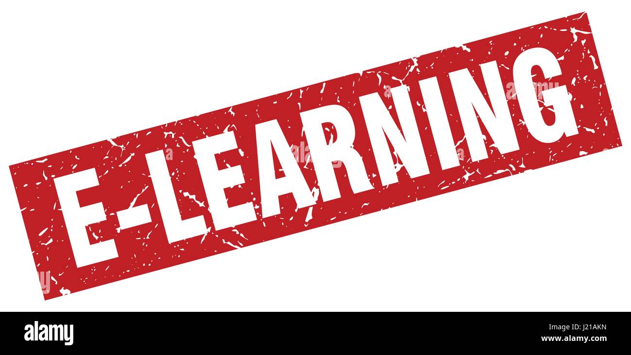 square grunge red e-learning stamp Stock Vector Image & Art - Alamy