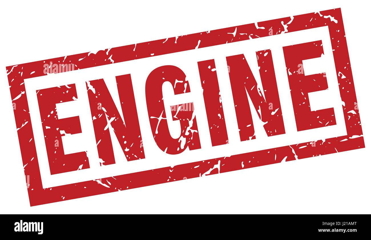 square grunge red engine stamp Stock Vector Image & Art - Alamy