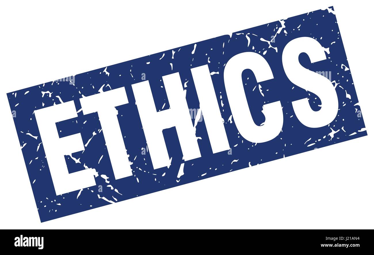 square grunge blue ethics stamp Stock Vector Image & Art - Alamy