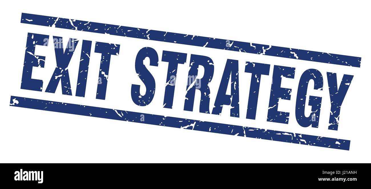 square grunge blue exit strategy stamp Stock Vector Image & Art - Alamy