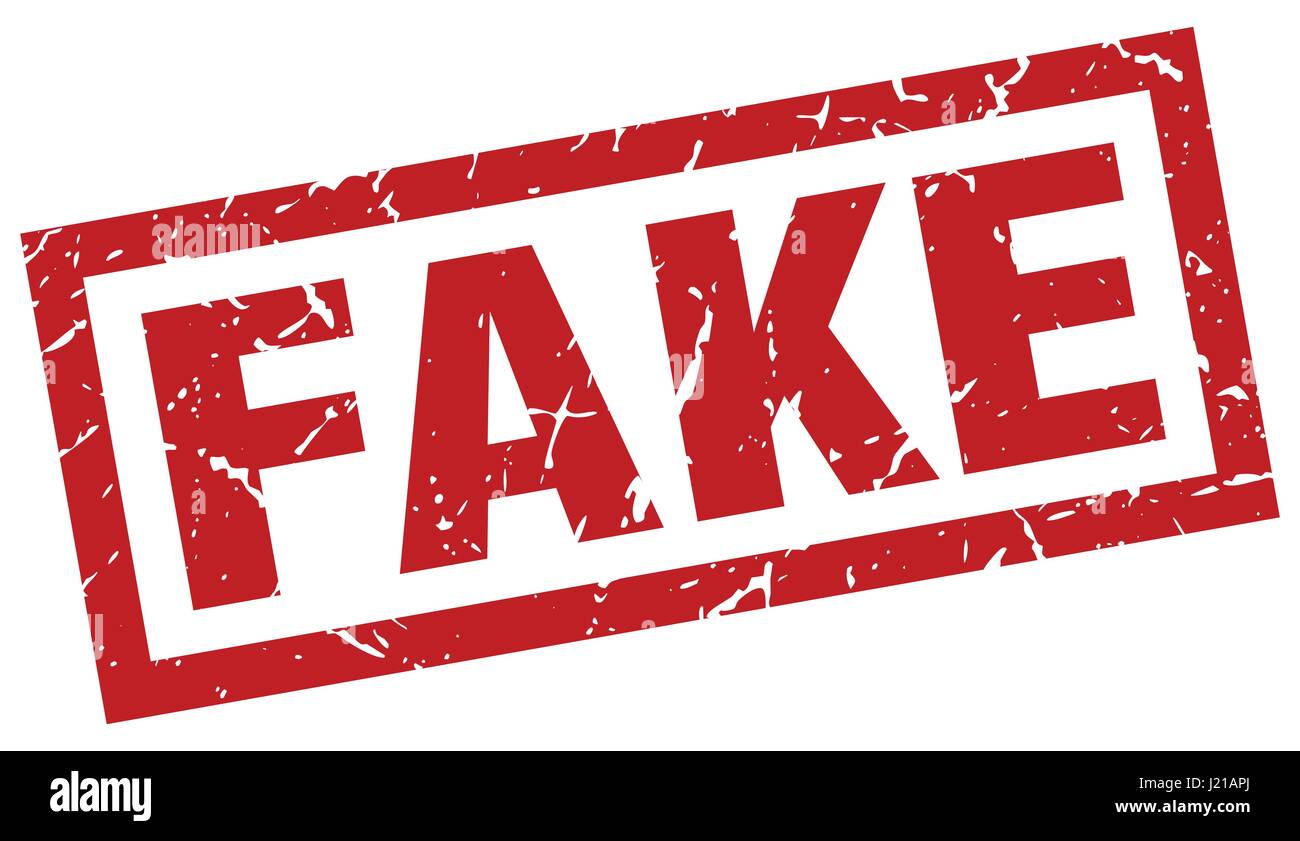 square grunge red fake stamp Stock Vector Image & Art - Alamy